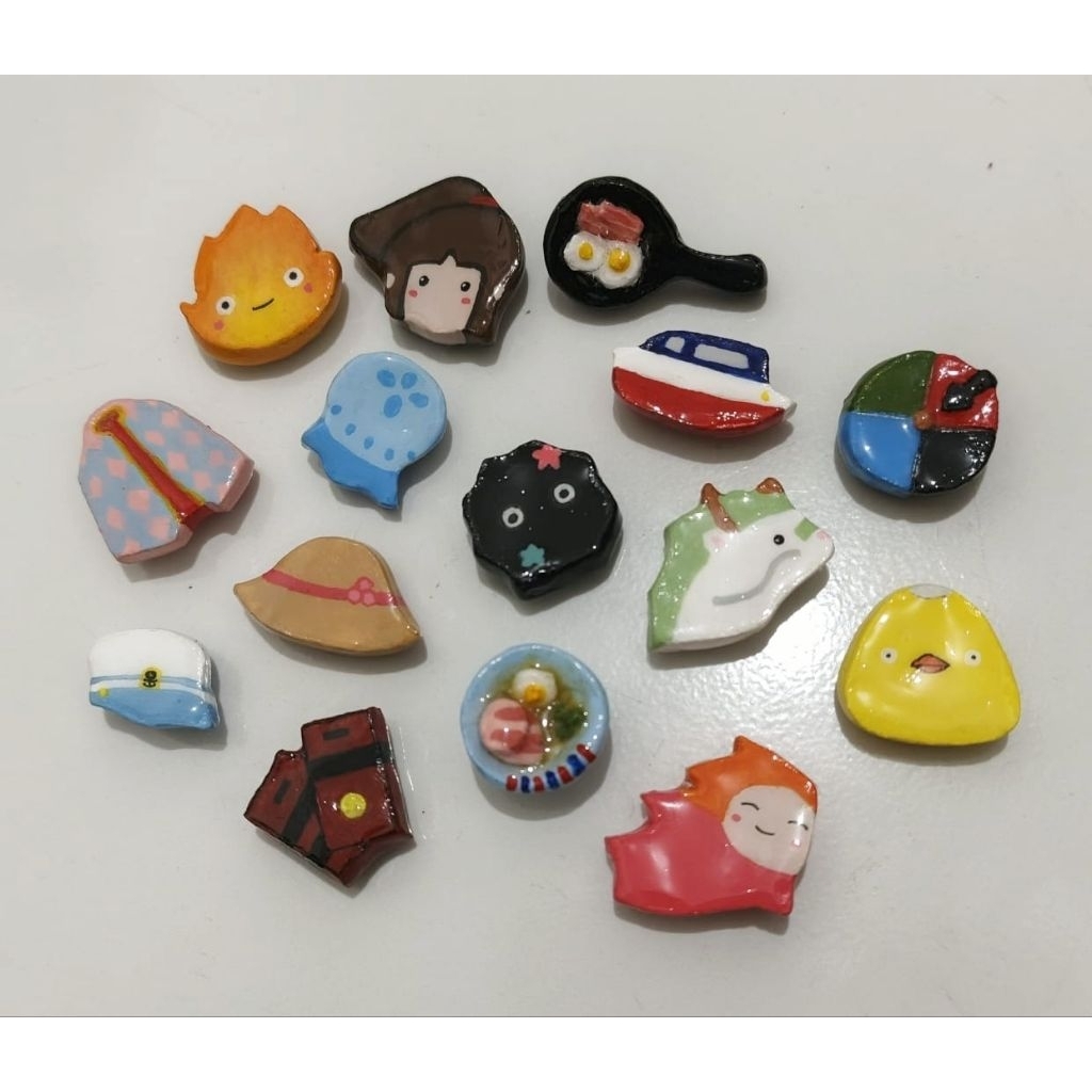 Jual custom clay Magnet kulkas / tempelan kulkas / Ghibli edition ...