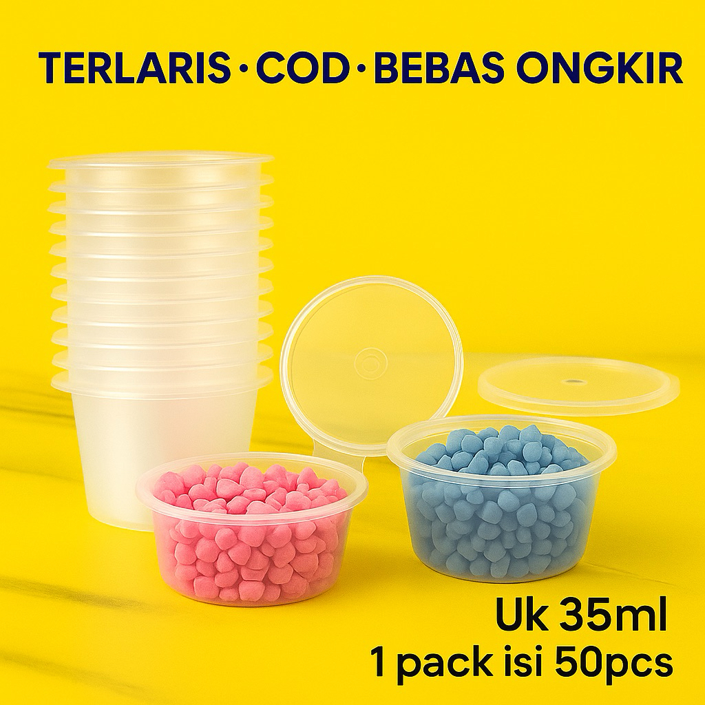 Jual Tempat Sambal Plastik 35ml / Cup Saos 35ml / Saos Conteiner / Saos ...