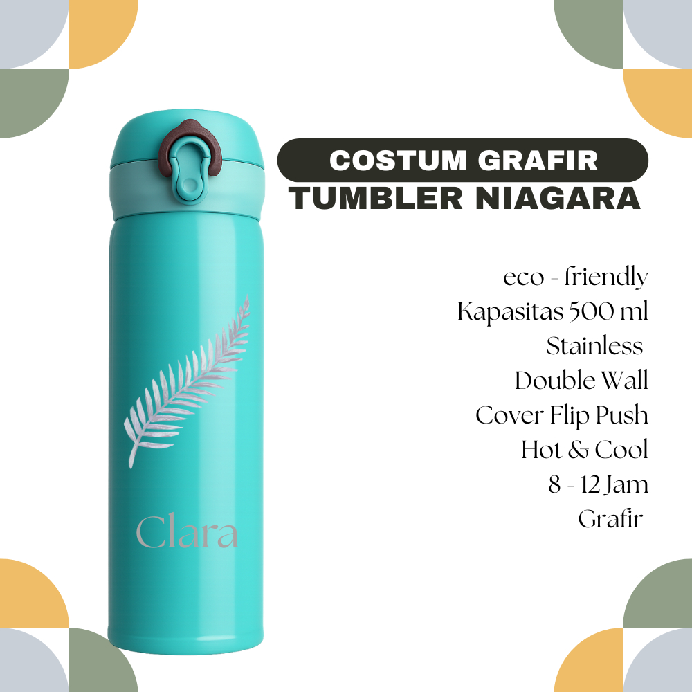 Jual CUSTOM GRAFIR - TUMBLER NIAGARA STAINLESS 500ML + GRAFIR LASER ...