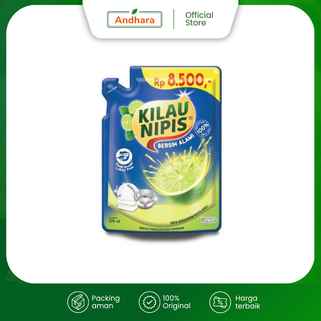 Jual Kilau Nipis Pencuci Piring 370ml - Sabun Cuci Piring 100% Nipis ...