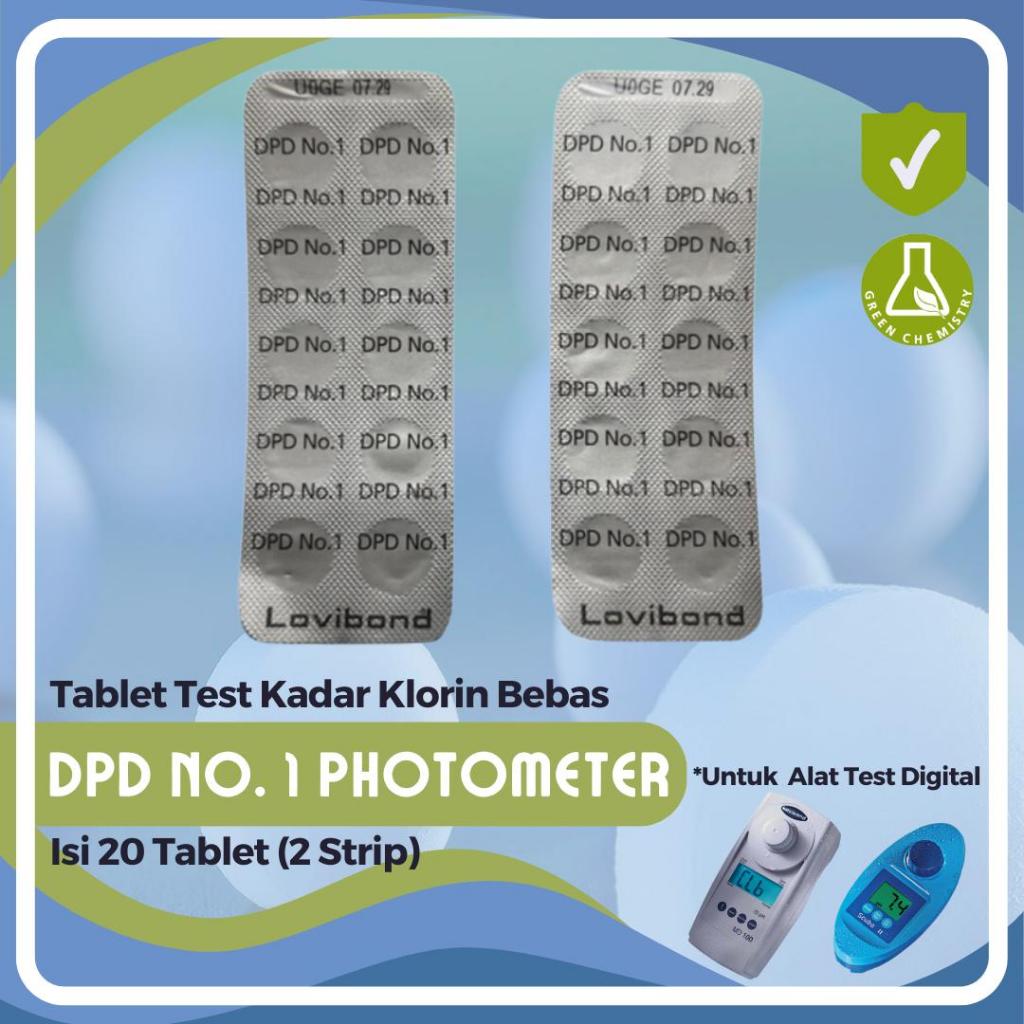 Jual Refill Pool Test Kit Chlorine Lovibond DPD No.1 Photometer 20 ...
