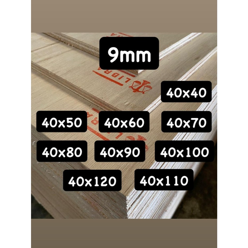Jual PREMIUM Triplek Meranti Tebal 9mm Ukuran 40cm Panjang Custom ...