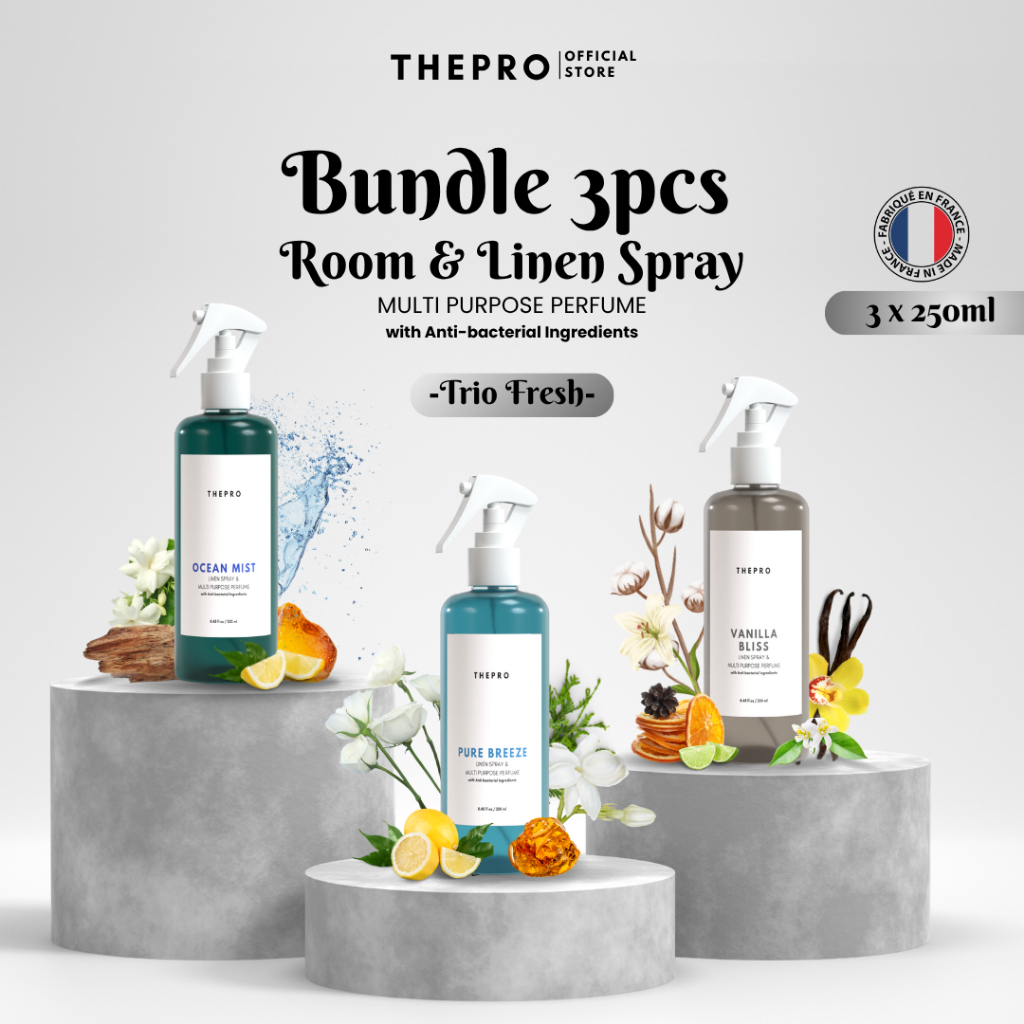 Jual [PAKET ISI 3] THEPRO Room & Linen Spray - Multi Purpose Perfume ...
