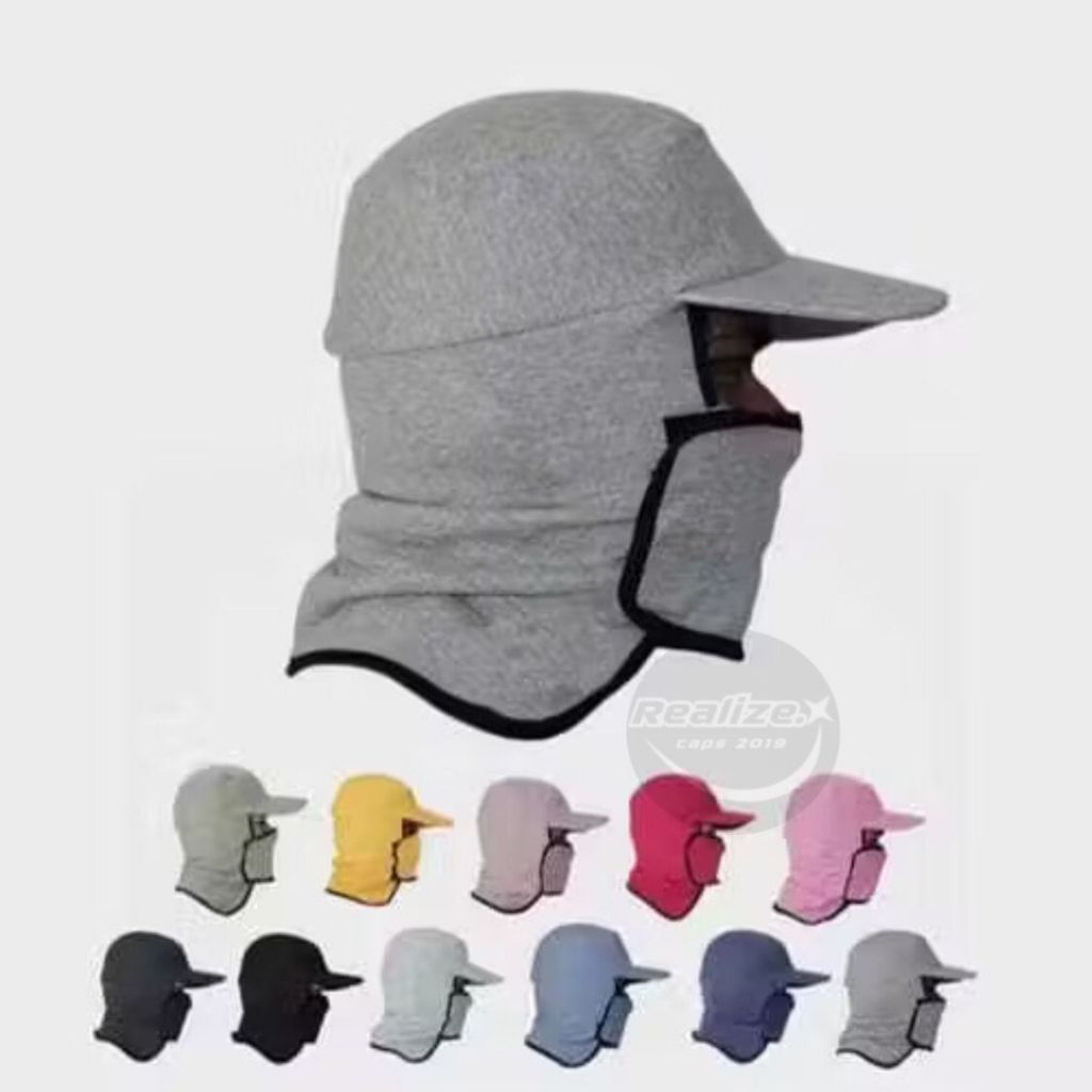 Jual Topi Jepang Anti Panas Topi masker - Topi Mancing, Kerja Proyek ...