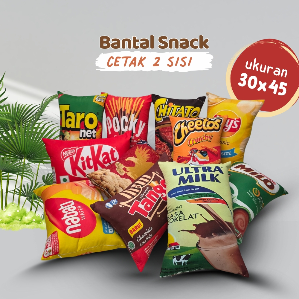 Jual Bantal Snack Tempel Bantal Sofa Lucu - Ukuran 30x45 cm | Shopee ...