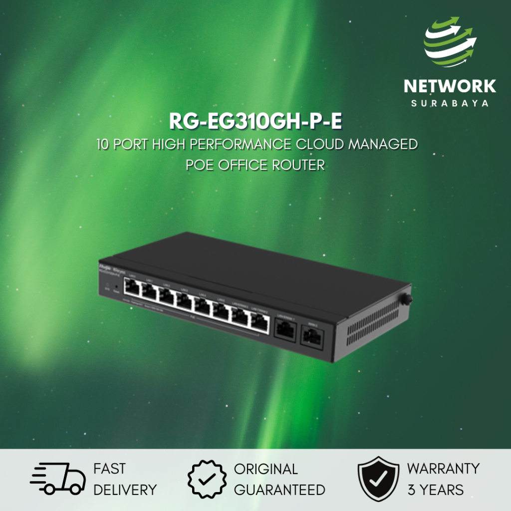 Jual RUIJIE REYEE RG-EG310GH-P-E 10-Port High-Performance Cloud Managed PoE Gateway Router ...