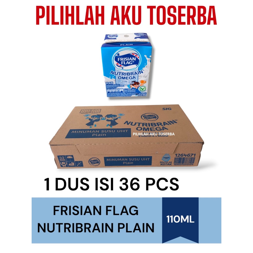 Jual Susu Frisian Flag NUTRIBRAIN PLAIN 115 ml MENJADI 110 ML - ( HARGA 1 DUS ) | Shopee Indonesia
