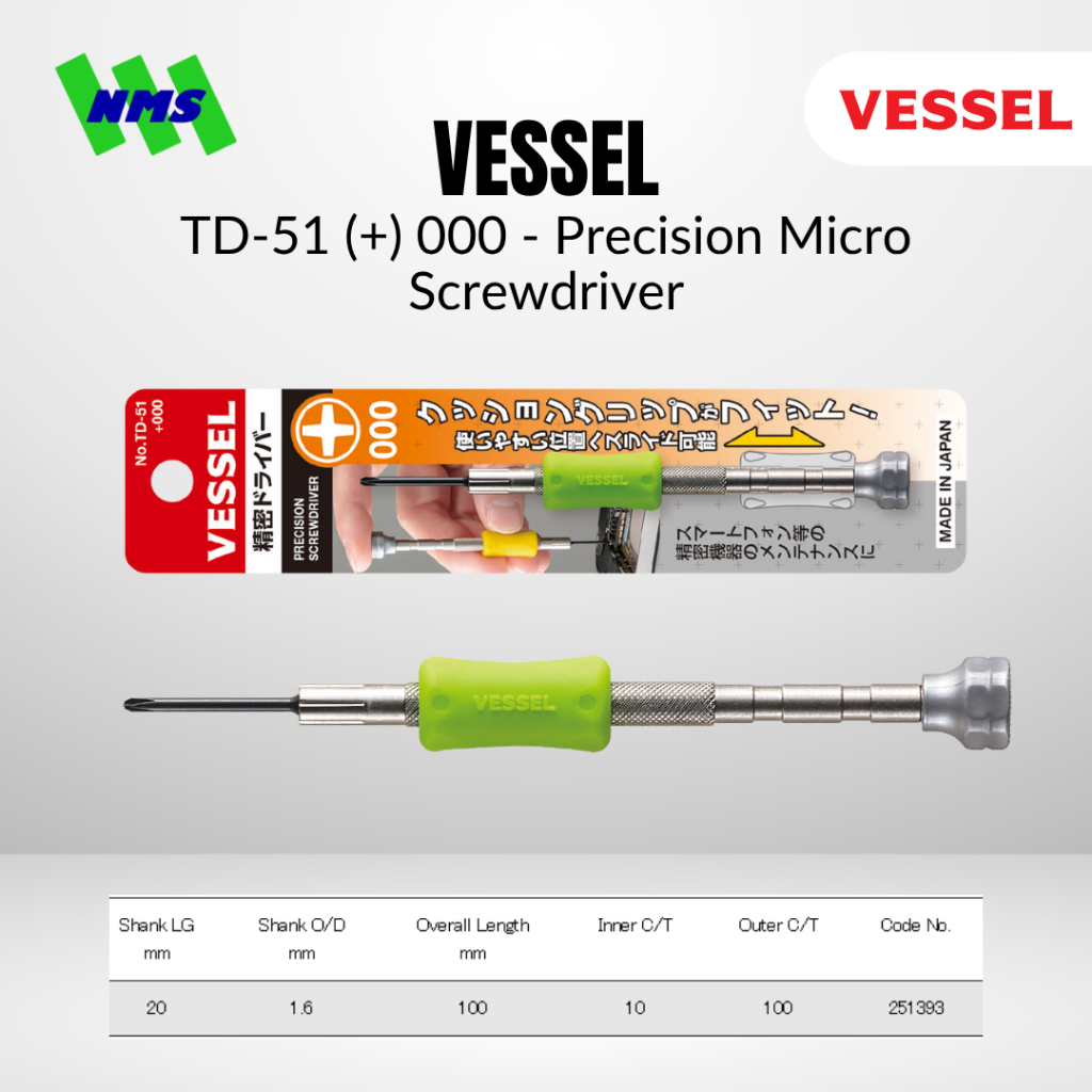 Jual Vessel Obeng Precision Micro Screwdriver No TD-51 - Ph No.000 Servis Bongkar Handphone ...