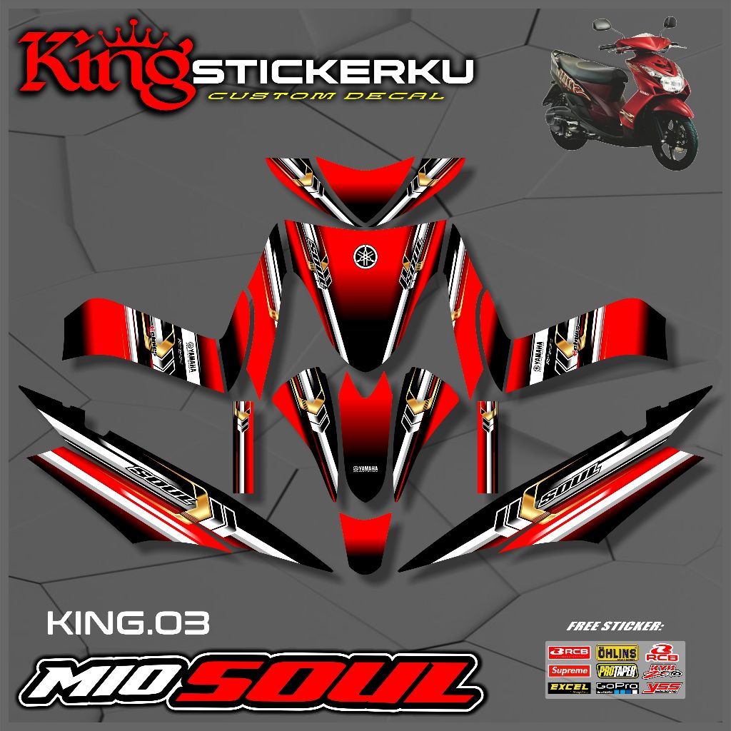 Jual DECAL FULL BODY MIO SOUL KARBU 2007-2012- DECAL STICKER FULL BLOCK ...