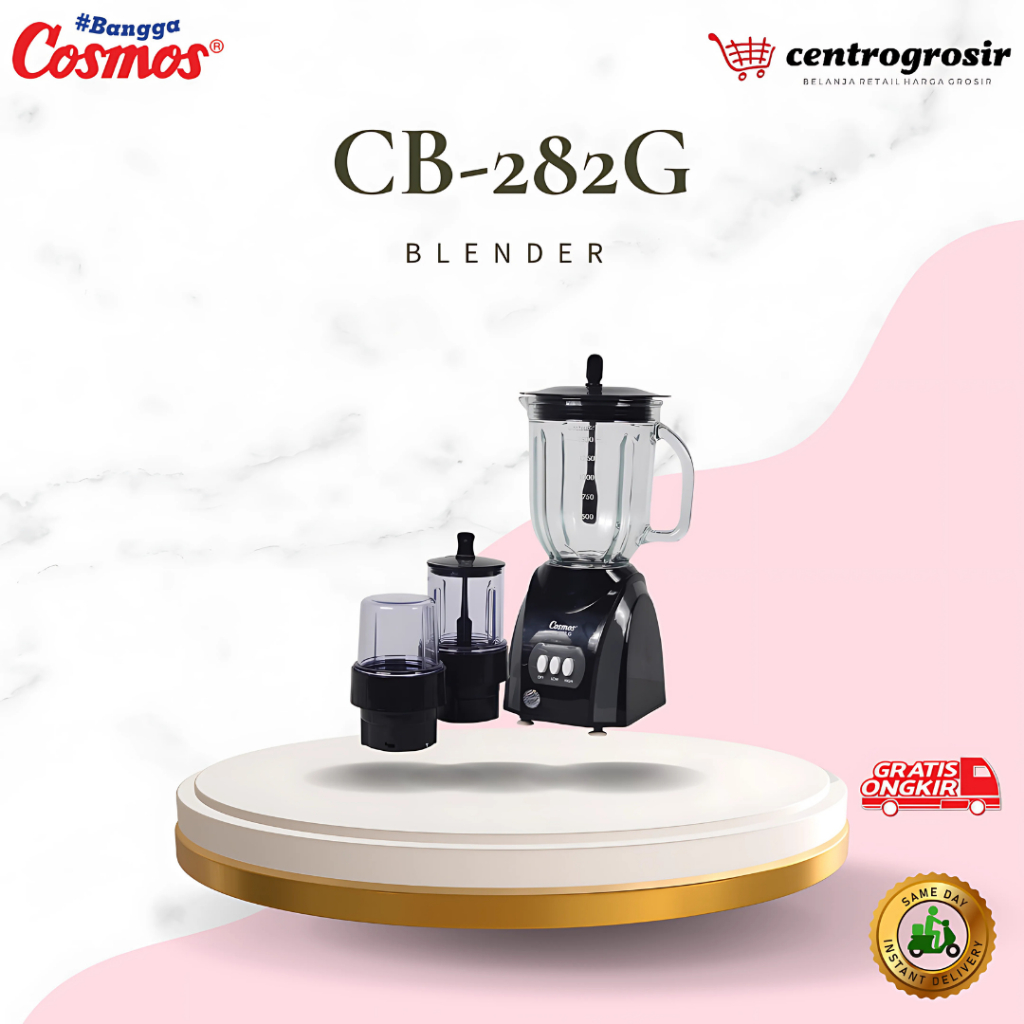 Jual Cosmos CB282G Blender Gelas 2 Liter 380 Watt Dual Shape Stainless ...