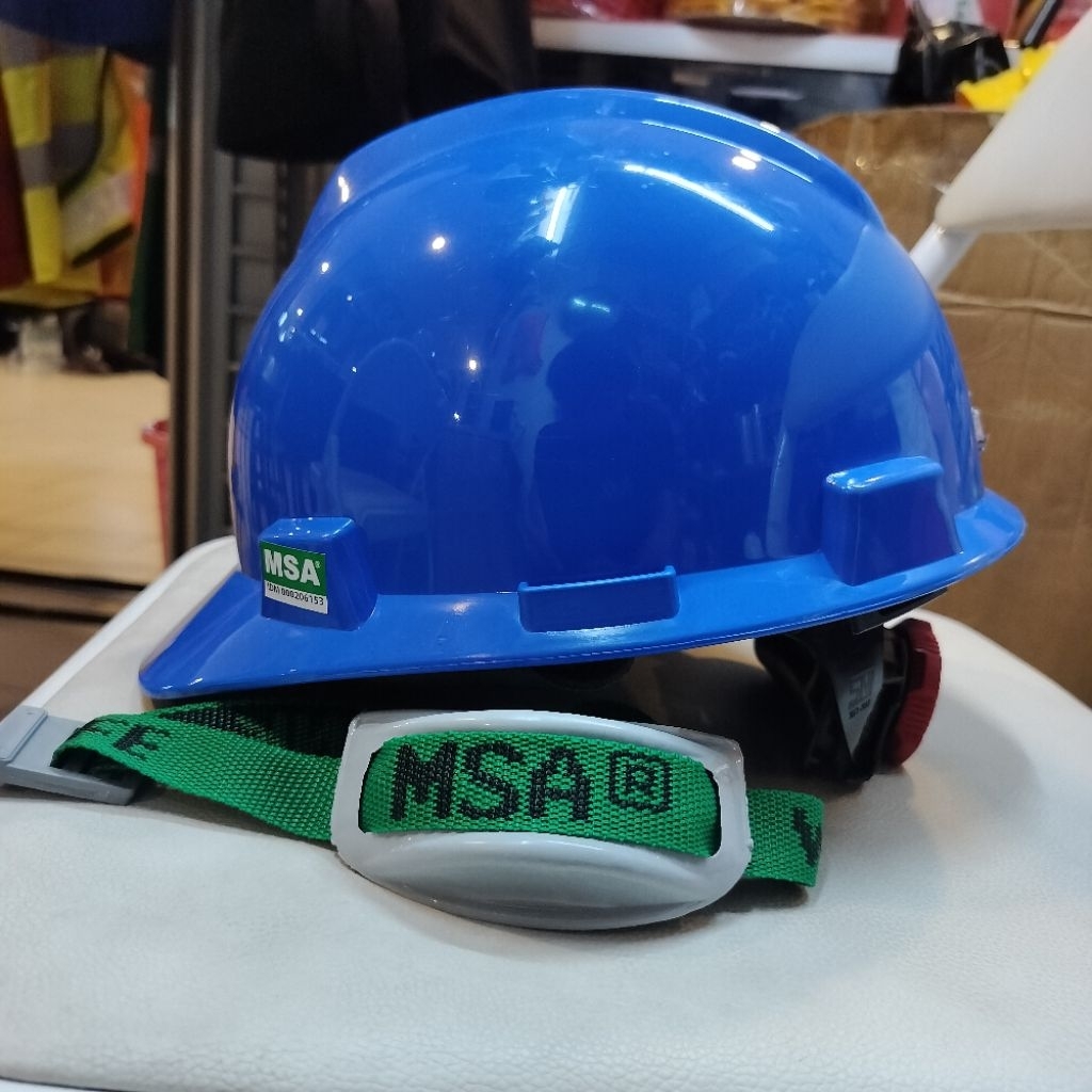 Jual Helm Safety MSA Fullset Biru/ Helm Proyek MSA Inner Fastrak plus ...