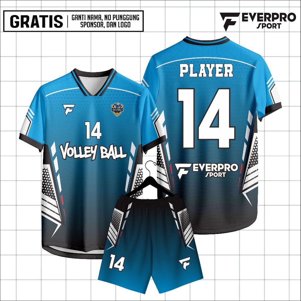 Jual Jersey Volly fullprinting free Logo Nama dan Sponsor | Shopee ...