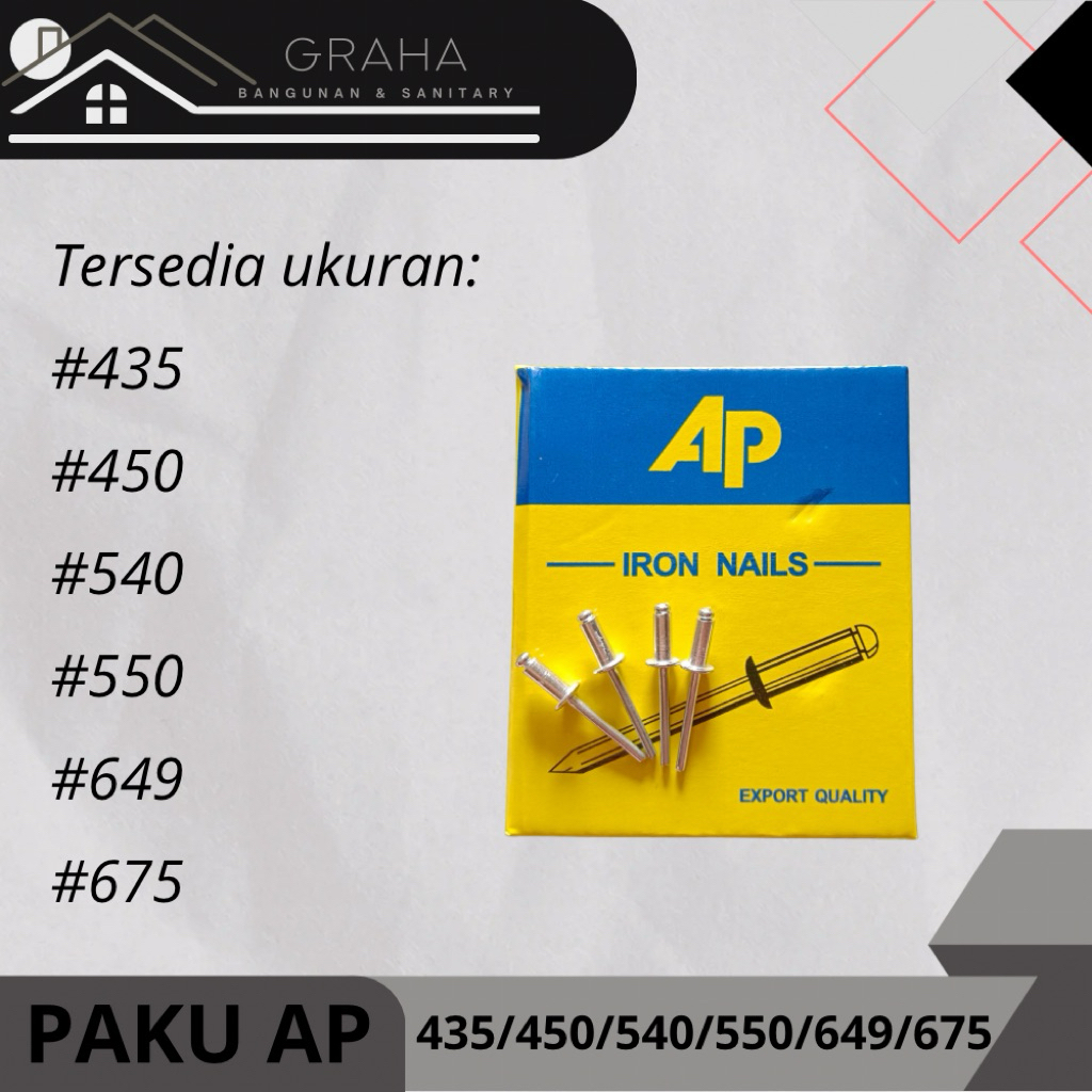 Jual Paku Tembak / Rivet AP 435 450 540 550 649 675 | Shopee Indonesia