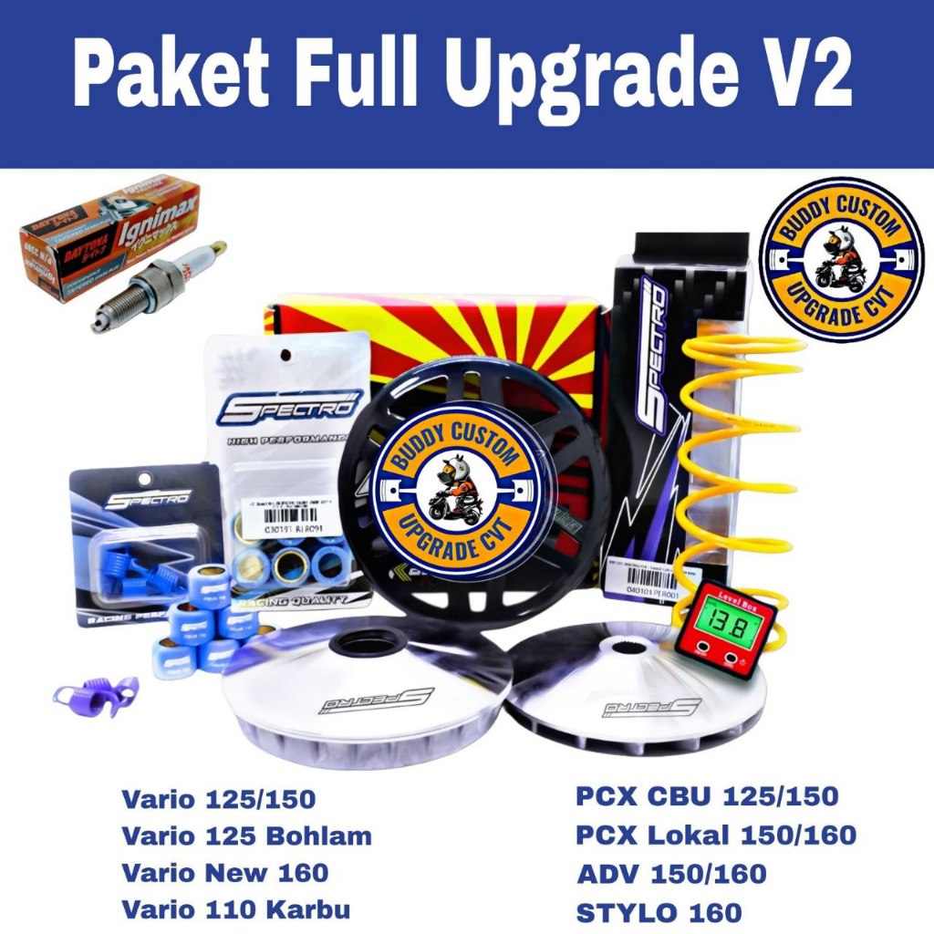 Jual Paket CVT Full Race Kit V2 Kawahara X Spectro Vario 125 150 160 ...