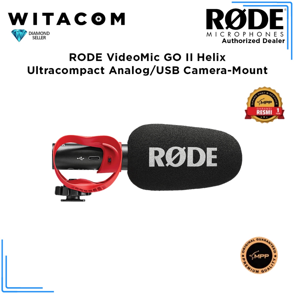 Jual RODE VideoMic GO II Helix Ultracompact Analog/USB Camera-Mount ...