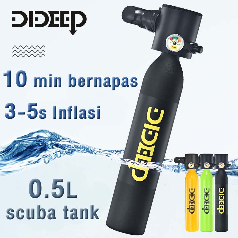 Jual DIDEEP Tabung selam mini alat selam tangki scuba kapasitas 0,5 L ...