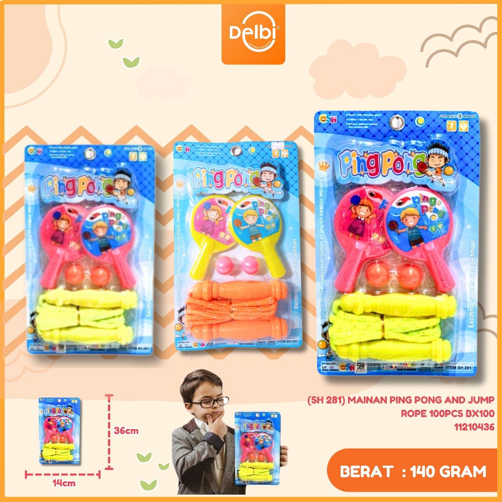 Jual {PM} MAINAN ANAK ANAK PINGPONG + SKIPPING SET EDUKASI ANAK ANAK SH-281 MAINAN PING PONG AND ...
