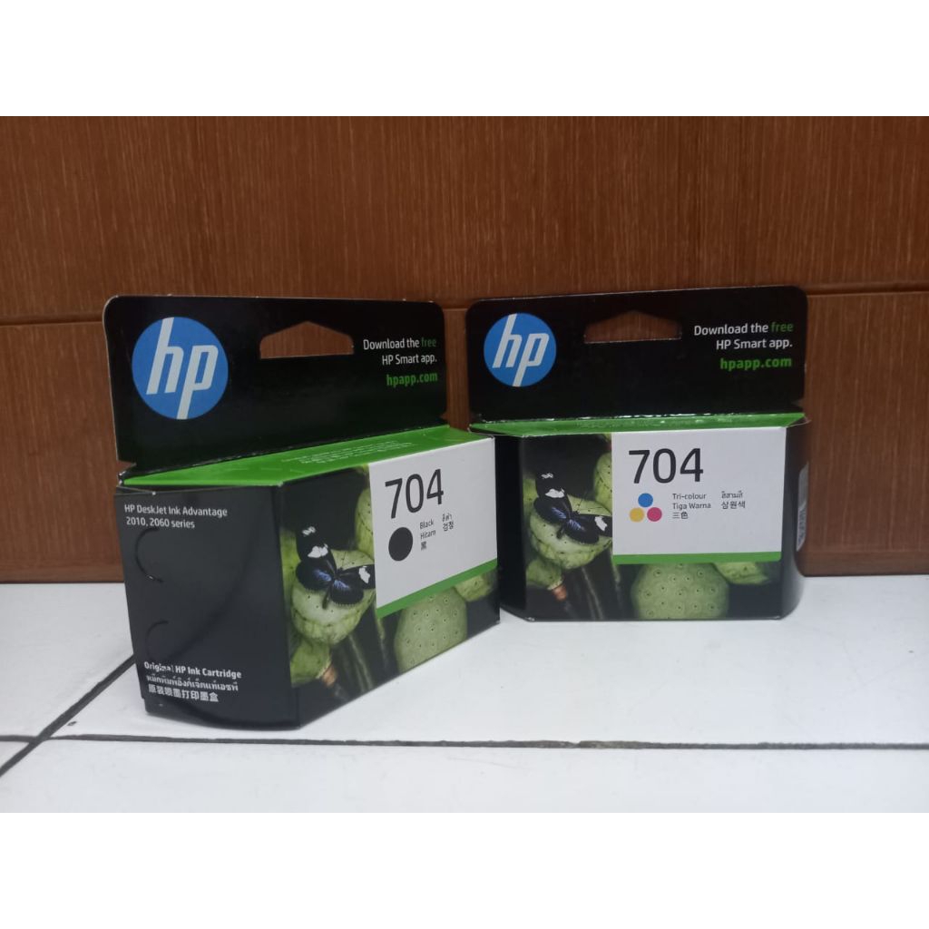 Jual Paket Tinta HP 704 Black + TriColour Colour Original | Shopee Indonesia