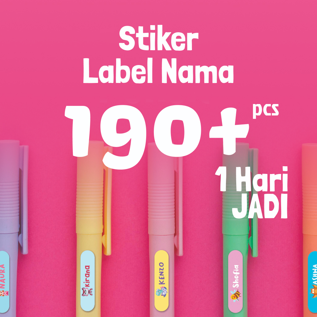 Jual Stiker Label Nama Pensil Waterproof, Stiker Nama Ukuran Kecil ...