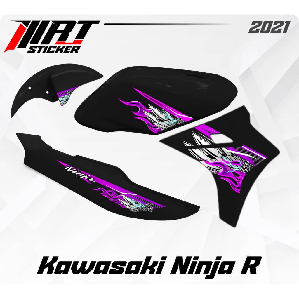 Jual Striping NInja R - Stiker Trasnparan Ninja R Sayap Race (Sudah ...