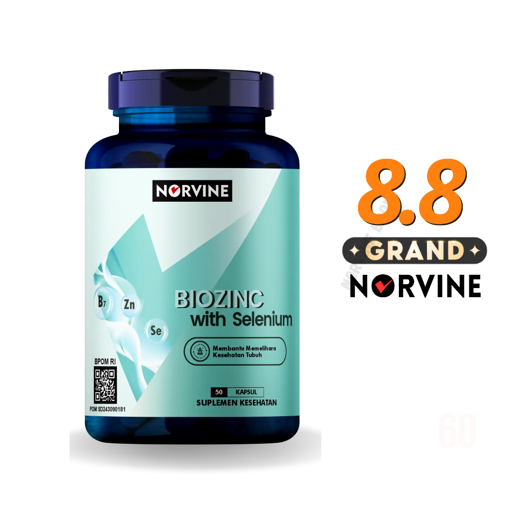 Jual BIOZINC NORVINE 50 KAPSUL BIOTIN ZINC SELENIUM SUPLEMEN RAMBUT SEHAT | Shopee Indonesia