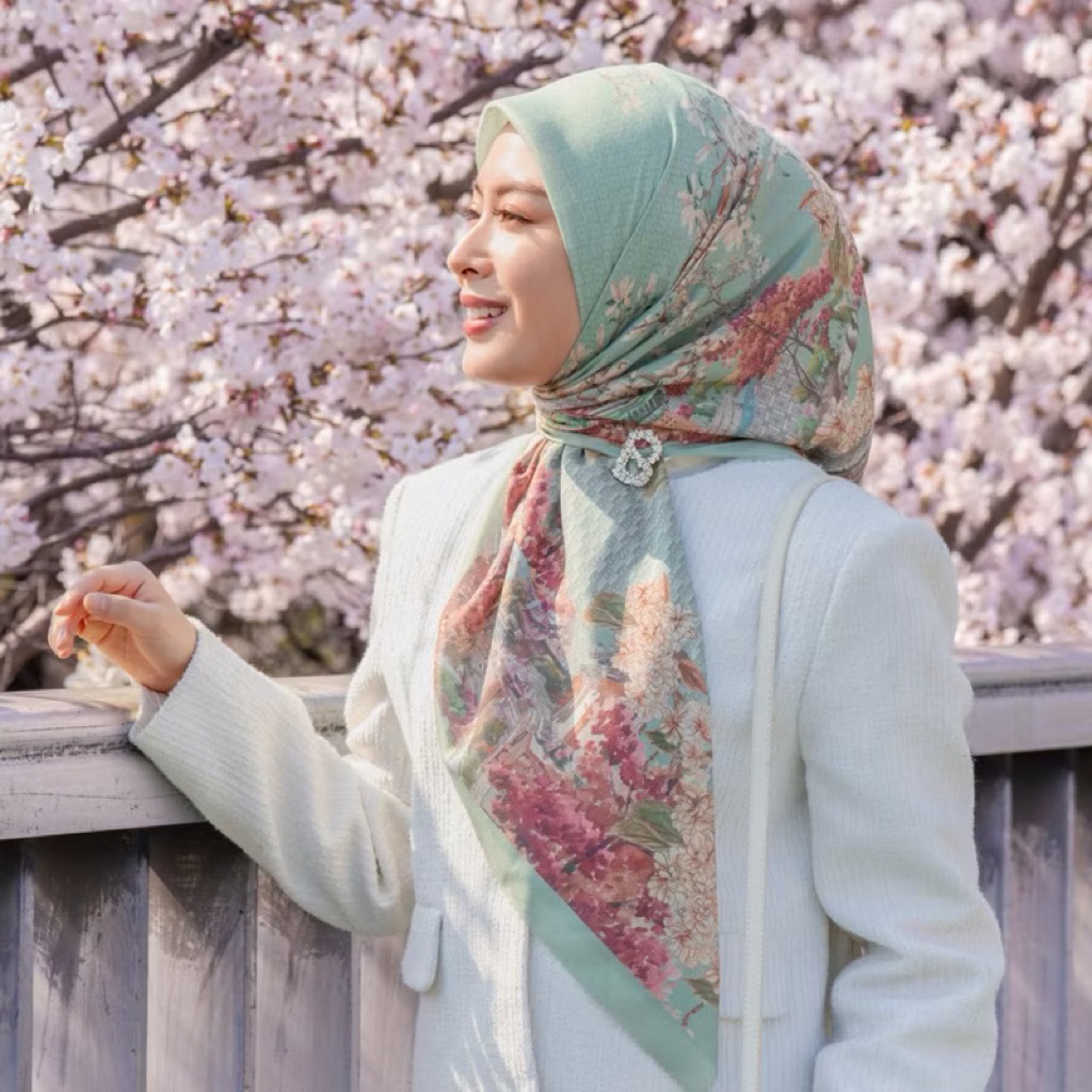 Jual New Full Set Box Buttonscarves Seoul Meadow | Shopee Indonesia