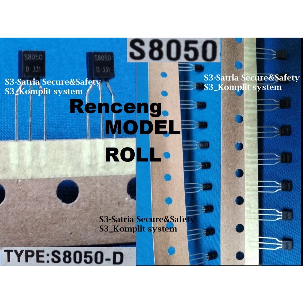 Jual Transistor S8050 S 8050 bagus model kertas renceng FCS8050 D331 ...