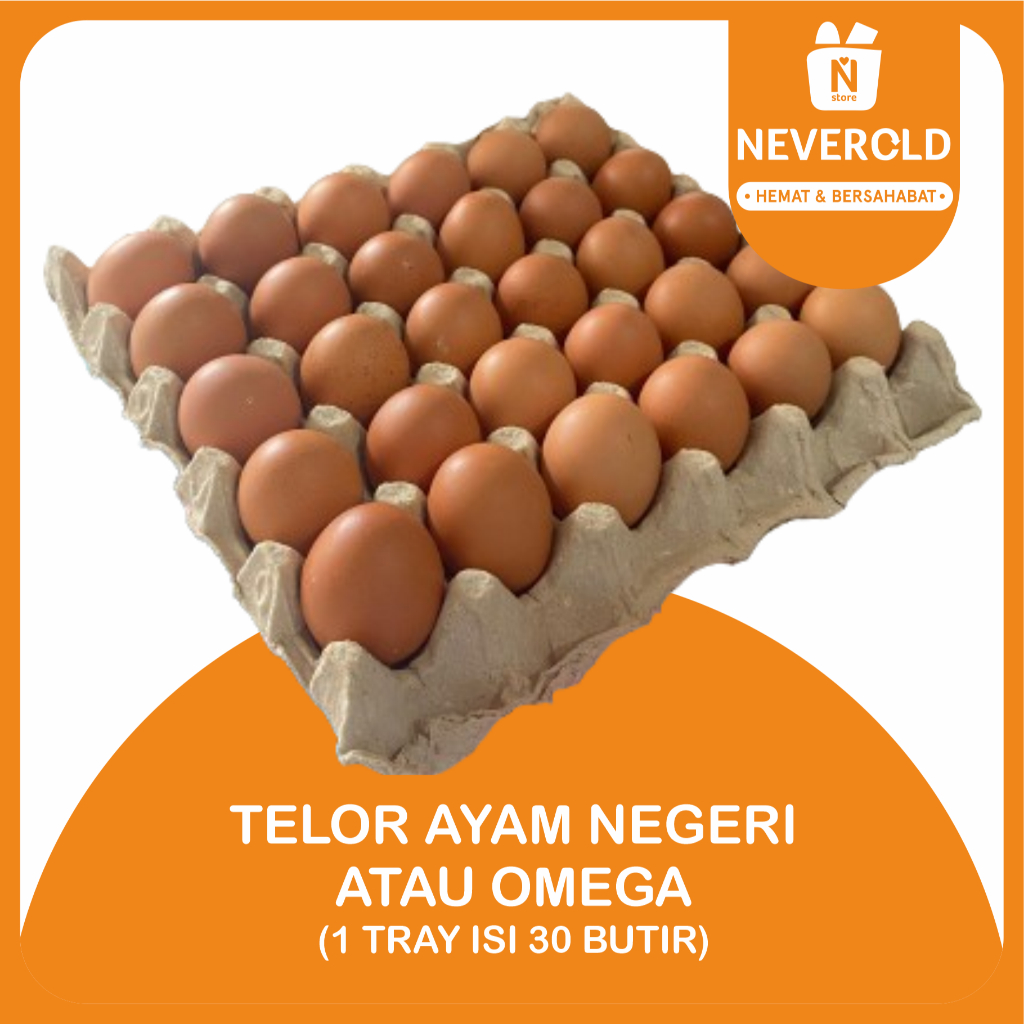 Jual TELUR AYAM NEGERI ATAU OMEGA 1 TRAY ISI 30 BUTIR | Shopee Indonesia