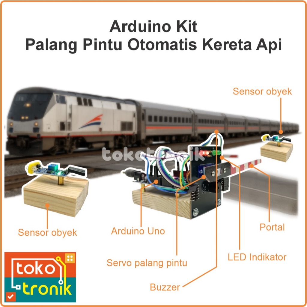 Jual Palang Pintu Otomatis Kereta Api dengan Arduino Kit | Shopee Indonesia