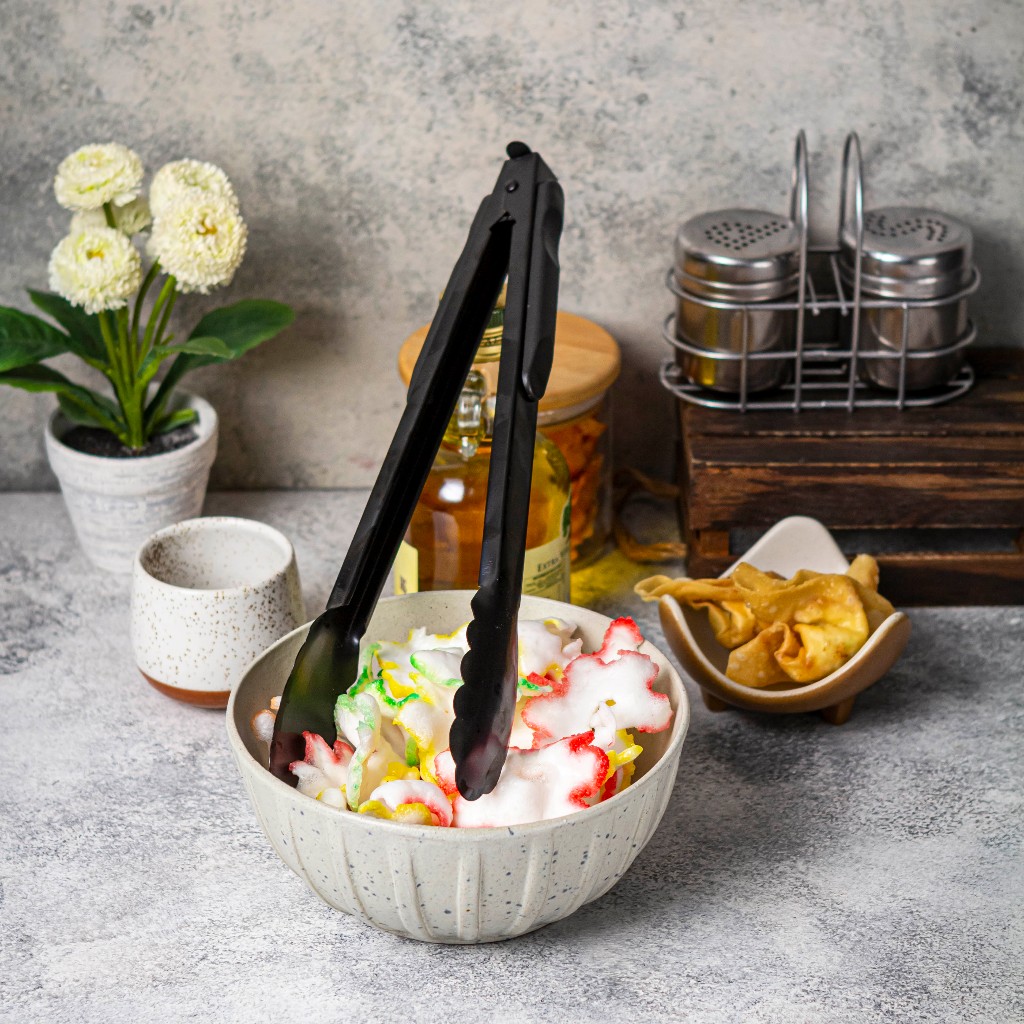 Jual Pencapit Makanan Gorengan Tahan Panas Hitam Food Tong | Shopee ...