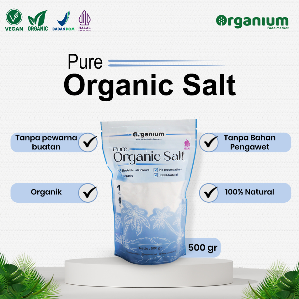 Jual Organium Organic Salt pure low sodium - Garam Organic Blue salt ...