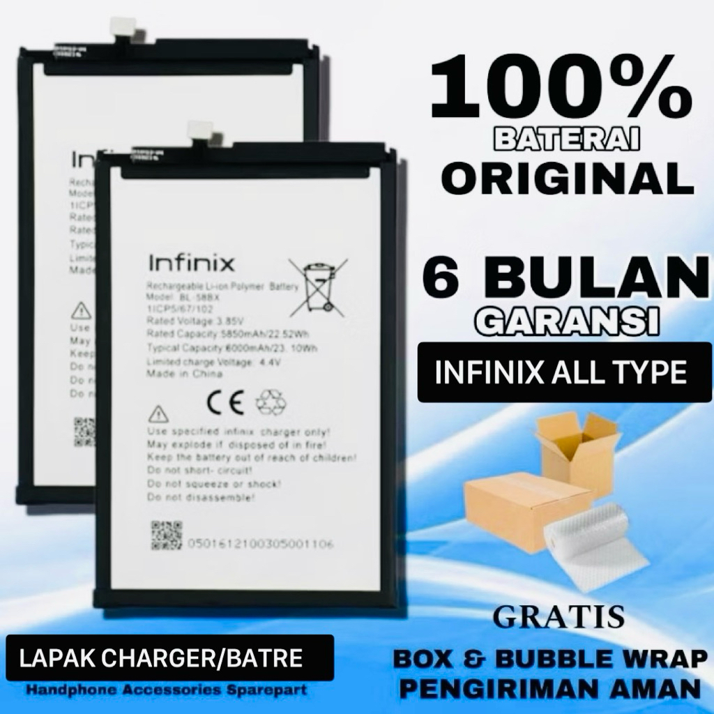 Jual BATTERY BATERAI BATERE BATRE ALL TYPE INFINIX SMART 2 3 3+ 4 5 6 ...