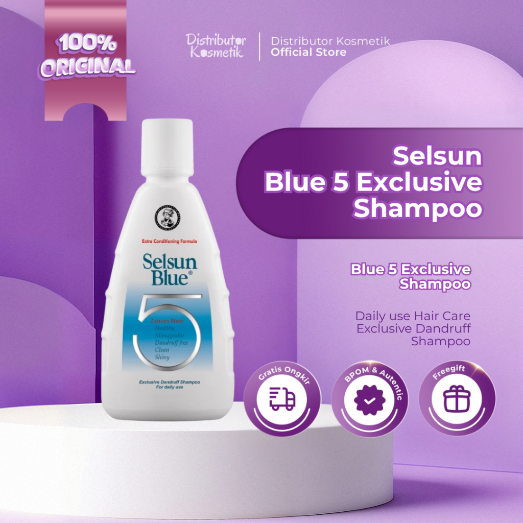 Jual [ AGEN RESMI ] Selsun Blue 5 Exclusive Dandruff Shampoo 120ml ...