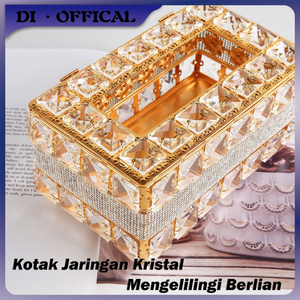 Jual Kotak Jaringan Kristal Mengelilingi Berlian/1x Kotak Tisu Kristal ...