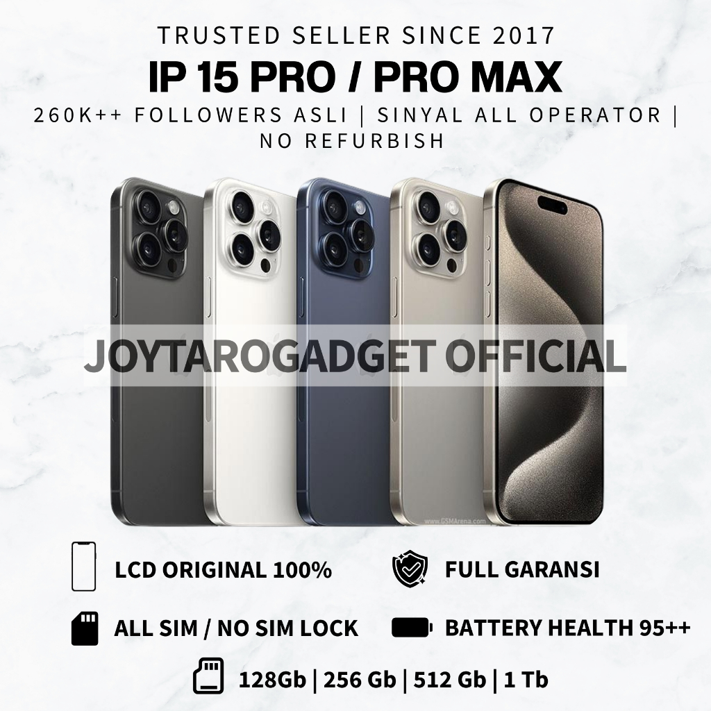 Jual iPhone 15 Pro - iPhone 15 Pro max | Kapasitas 128gb 256gb 512gb ...