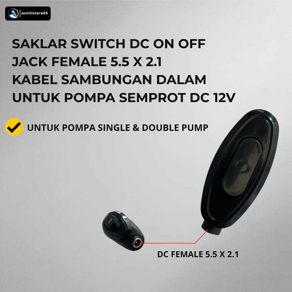 Jual Saklar Switch DC ON OFF Jack Female 5.5 x 2.1 Kabel Sambungan ...