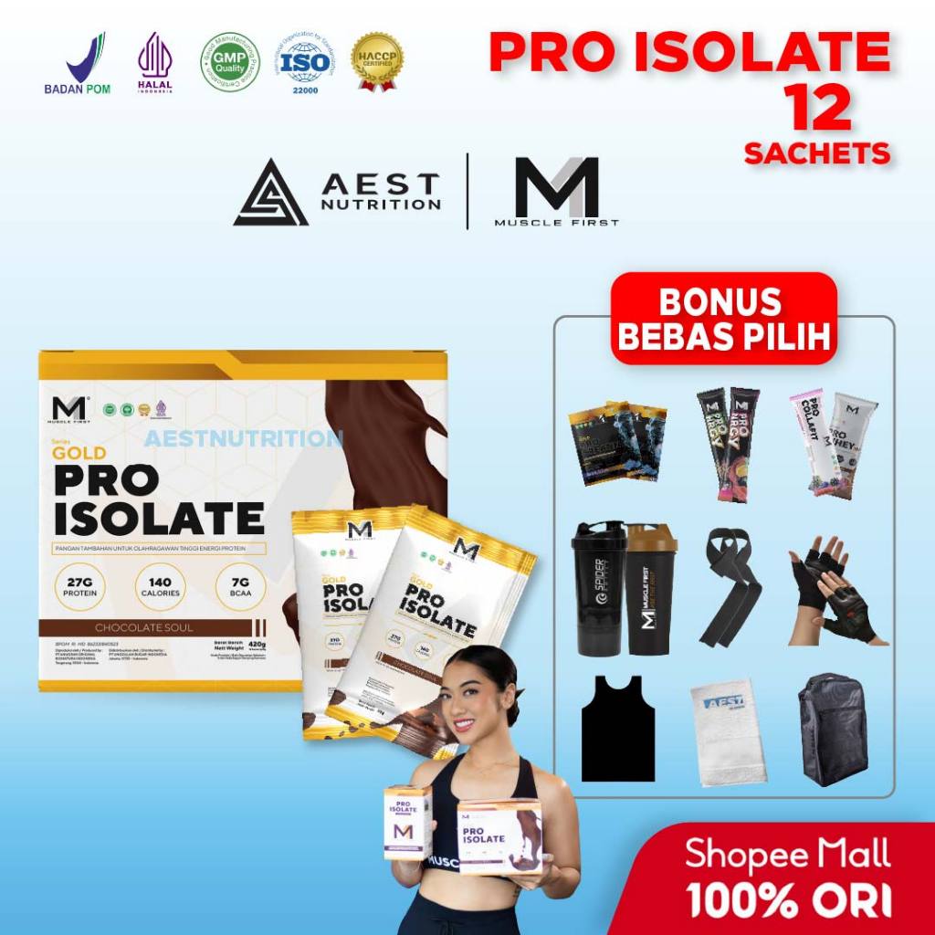 Jual Muscle First Pro Isolate 12 Sachet Box Susu Whey Protein Isolate ...