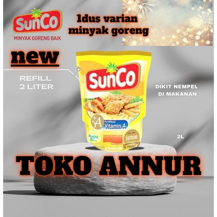 Jual minyak goreng sunco kemasan refill 2lt premium 1dus, varian minyak ...