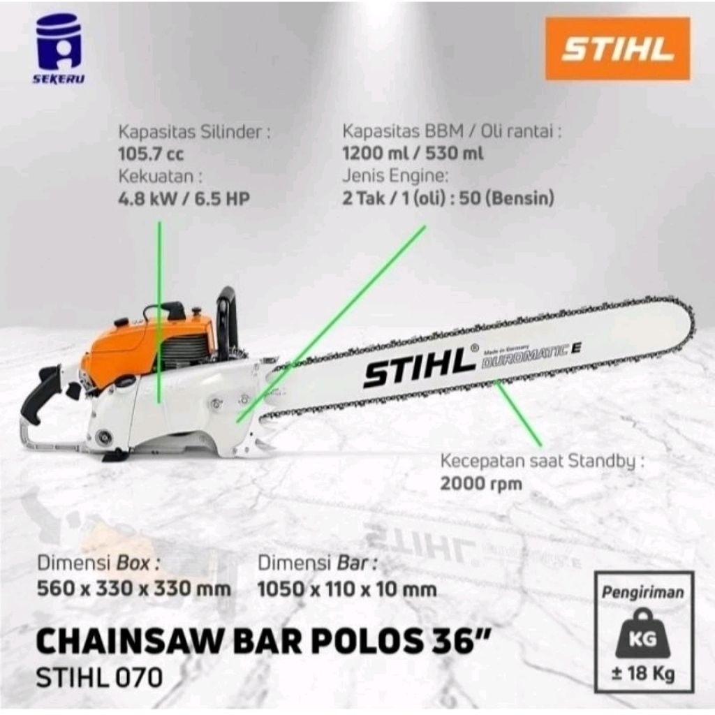 Jual Mesin Chain Saw STIHL MS-070 ORIGINAL | Shopee Indonesia