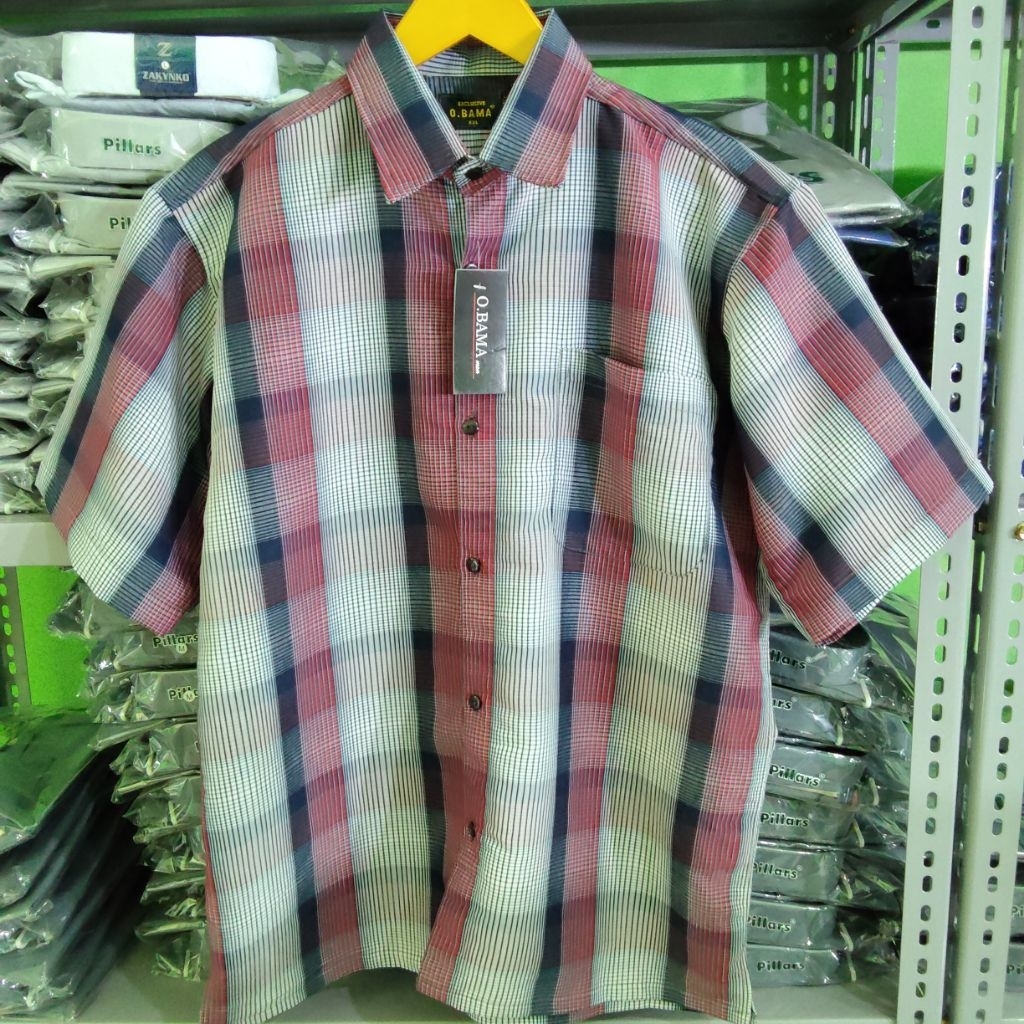 Jual Kemeja Hem Polynosic Lengan Pendek Cocok untuk bapak-bapak 100% ...