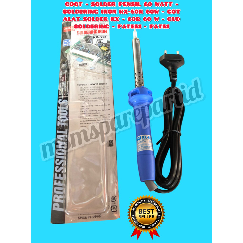 Jual GOOT - SOLDER PENSIL 60 WATT - SOLDERING IRON KX-60R 60W - GOT ...