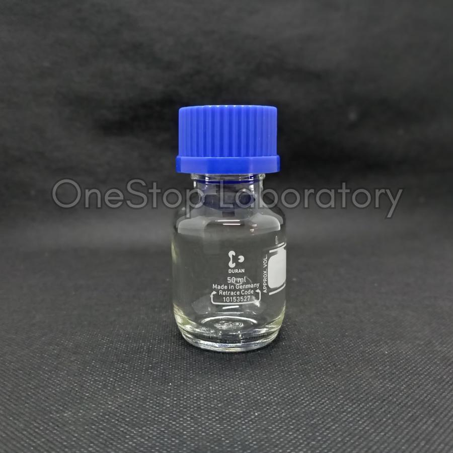 Jual Botol Lab sample cap 50 ml Laboratory Bottle clear screw DURAN ...