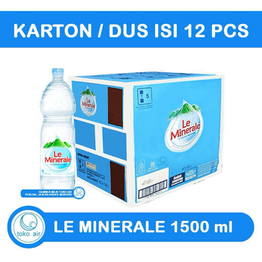 Jual LE MINERALE 1500 ML DUS ISI 12 BOTOL | Shopee Indonesia