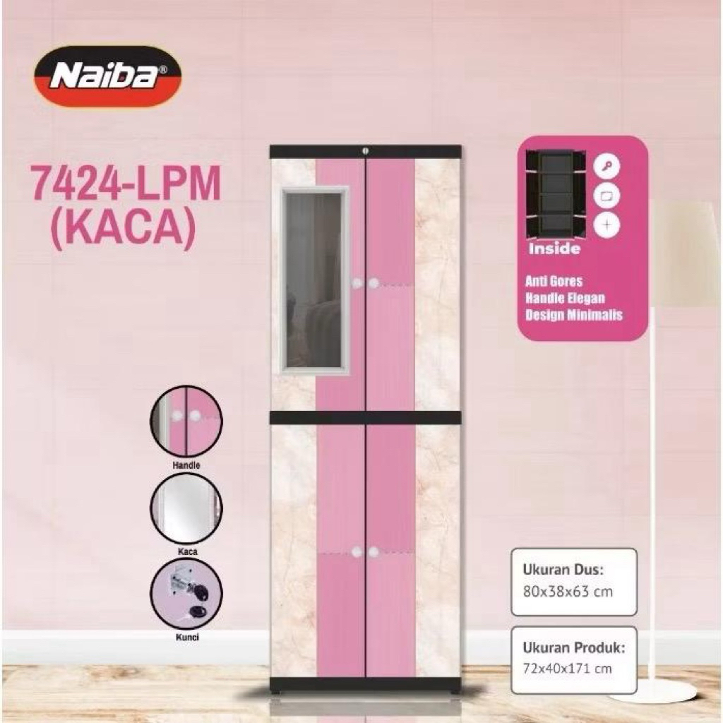 Jual CARGO - NAIBA - NAIBA LEMARI PLASTIK NEW NANDOS-FIT LONG DOOR ...