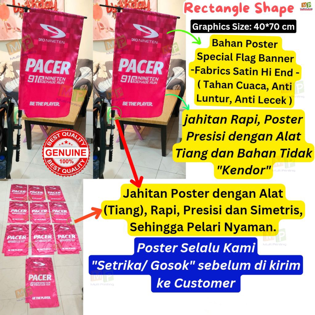 Jual Backpack banner-Backpack flag kotak-Vest Pacer-Pacer Flag-Tas ...