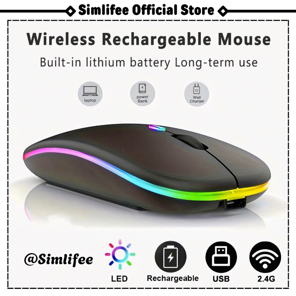 Jual Mouse Bluetooth & Wireless Dual Mode Rechargeable RGB Gaming Mouse ...