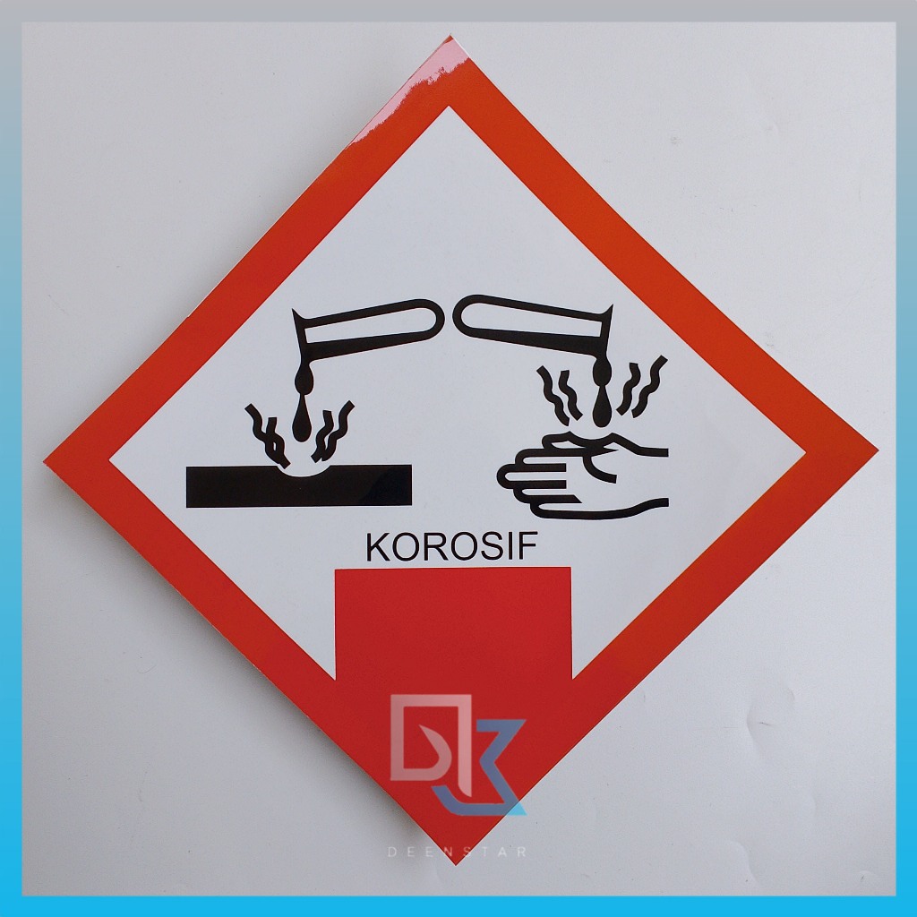 Jual Stiker Korosif, Simbol Bahan Kimia, Stiker Vinyl, Laboratorium ...