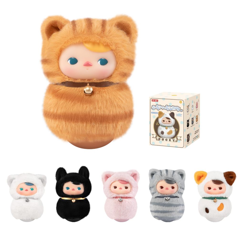 Jual POP MART - PUCKY Roly-Poly Kitty Series Vinyl Plush - Red Tabby ...