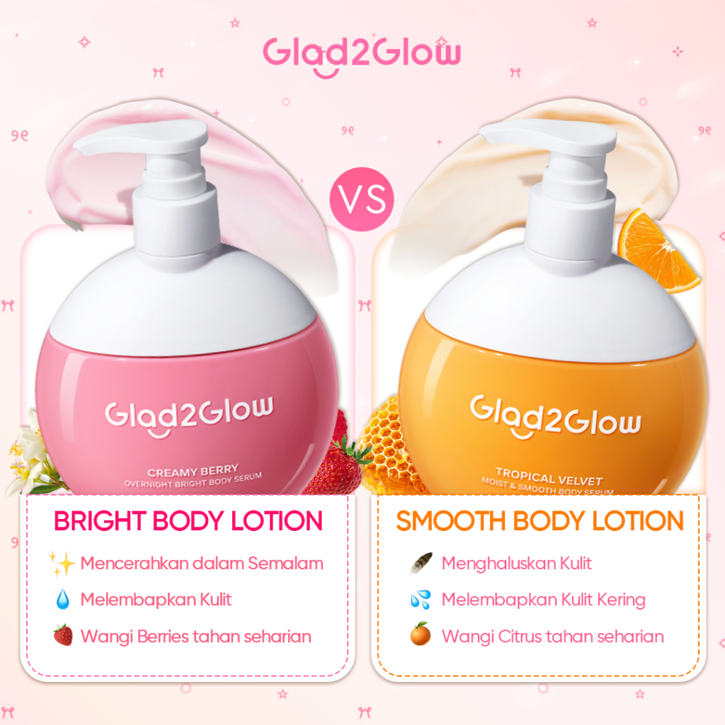 Jual [Toko Resmi]GLAD2GLOW Tropical Velvet Moist & Smooth Hand Body ...