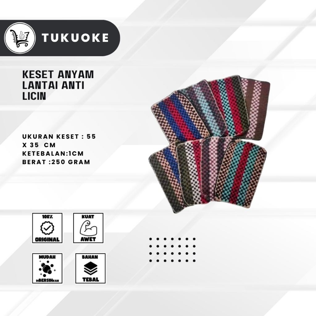 Jual KESET ANYAM LANTAI ANTI LICIN LOKAL ALAS LANTAI KESED KESET ANYAM ...